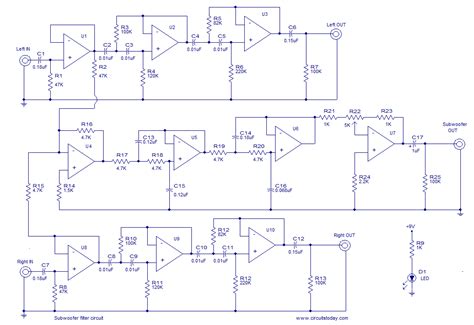 Low Pass Filter For Subwoofer Circuit Subwoofer Filter