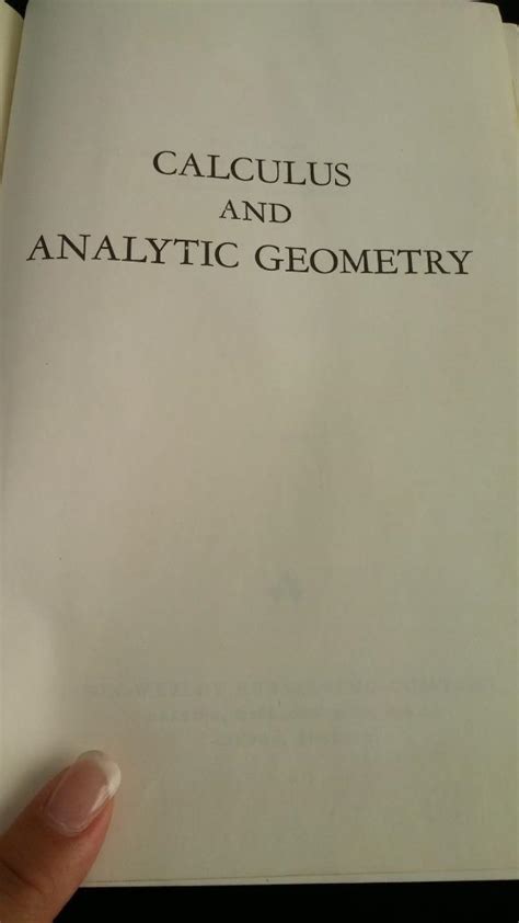 Vintage Textbook Calculus And Analytic Geometry 1961 George B Thomas Jr Math 1865075135