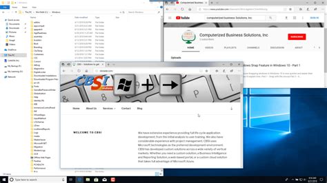 How To Use The Windows Snap Feature In Windows 10 Part 2 Cbsi