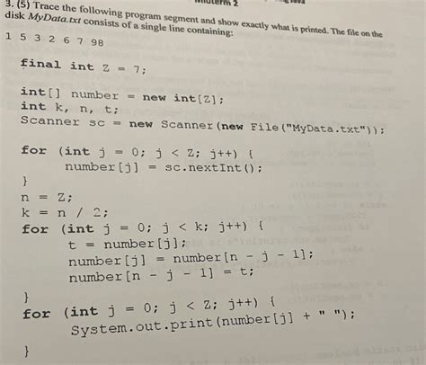 Solved 2 3 5 Trace The Following Program Segment And Show