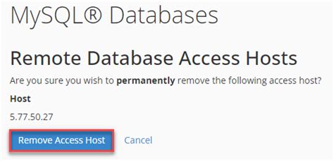 How To Remove A Remote Server To Access Your Database WHUK