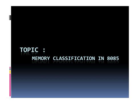 Clasification Of Memory Mechnical Engind Ppt