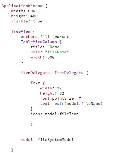 Displaying File System Icons Inside Treeview Qml Rqtframework