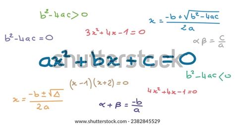 Quadratic Equation Formula Scientific Seamless Pattern Stock Vector Royalty Free 2382845529