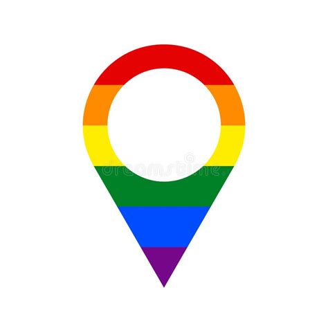 Lgbt Rainbow Flag Colors Location Pin Map Pin Icon Lgbt Friendly