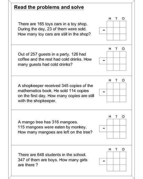 Subtraction Word Problems With Regrouping Worksheets Worksheetscity