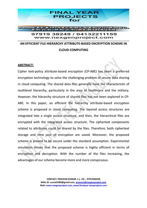 An Efficient File Hierarchy Attribute Based Encryption Scheme In Cloud