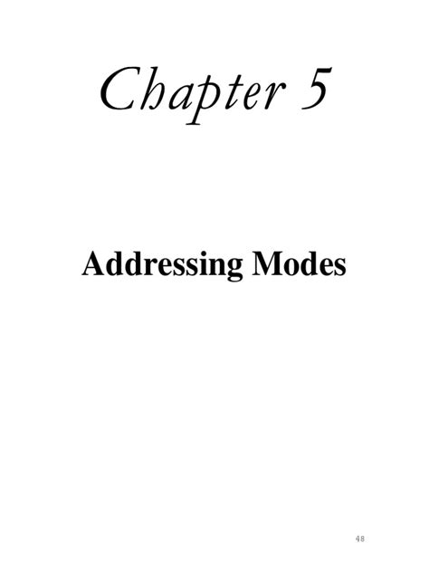 Chap5 Addressing Modes Pdf Computer Science Computer Architecture