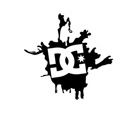 Dc Shoes Logo Brand Symbol Black Design Luxury Clothes Fashion Vector