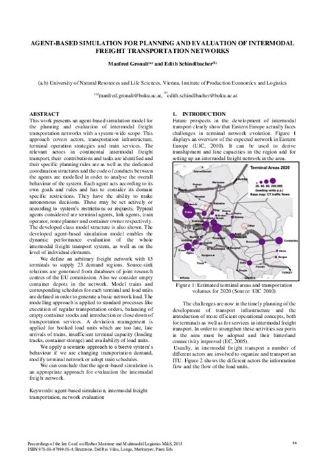 Pdf Agent Based Simulation For Planning And Evaluation Of Intermodal Freight Transportation