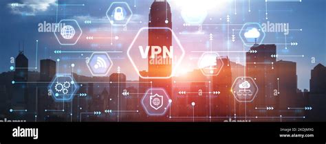 Vpn Network Security Internet Privacy Encryption Concept City