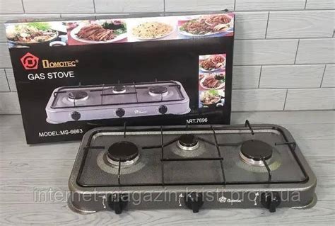Газовая Плита Domotec Ms 6603 3 Конфорки — Купить Недорого на Bigl Ua