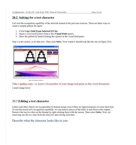 Assignment Unit 15 Lab Exp 20 Neural Networks