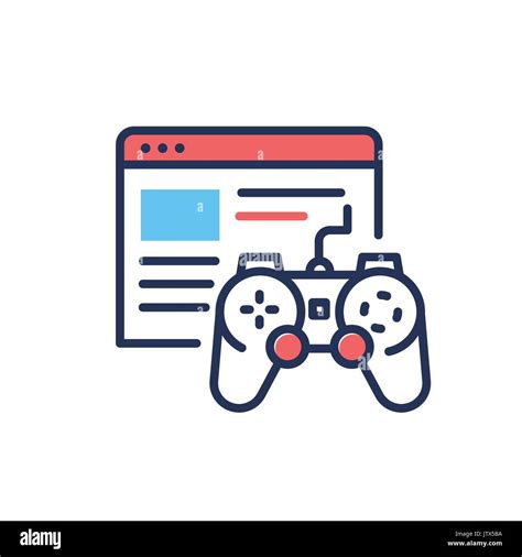 Browser Games Modern Single Vector Line Design Icon Stock Vector