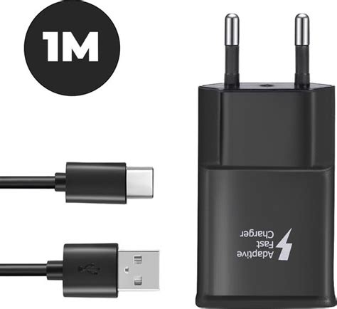 Oplader Geschikt Voor Samsung Inclusief USB C Oplaadkabel 1 Meter 15W Snellader Bol