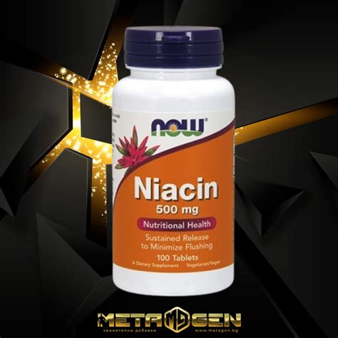 NOW Niacin 500 мг / 100 таблетки 3826 Витамин B на супер цена - M