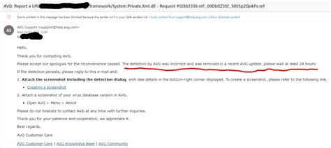 blazor webassembly system private xml dll being detected as malware by
