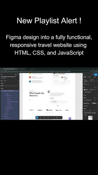 🔥master Figma To Html Travel Website Series Starts Now Shorts Coding Webdevtutorial