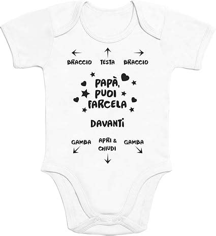Shirtgeil Body Neonato Manica Corta Papà Puoi Farcela Regalo
