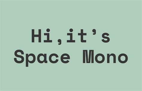 How To Use Space Mono A Monospaced Font With Friendly Kooks FontDiscovery