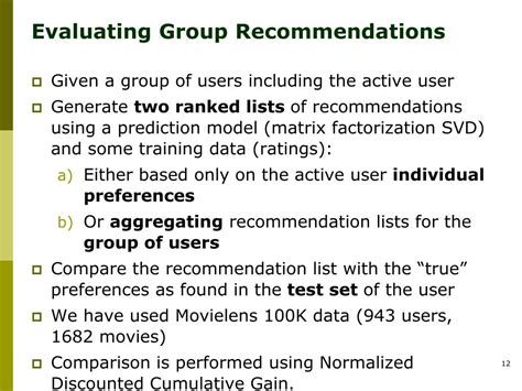 Ppt Group Recommendations With Rank Aggregation And Collaborative Filtering Powerpoint