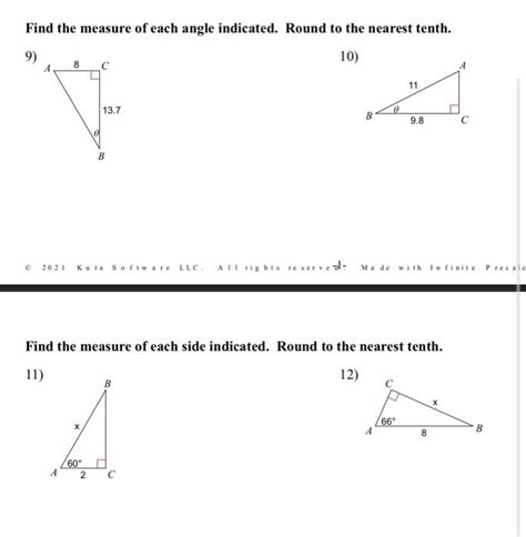 Solved Find The Measure Of Each Angle Indicated Round To
