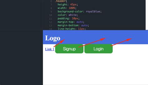 Html How To Get Elements Inlined In The Header Stack Overflow
