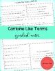 Combine Like Terms Guided Notes By Absolute Math TPT