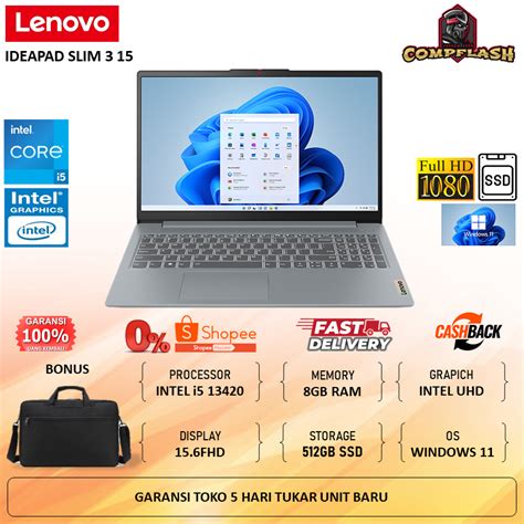 Jual Laptop Lenovo Ideapad Slim 3 15 Intel Core I5 13420 Ram 8gb 512gb Ssd Windows 11 15 6FHD