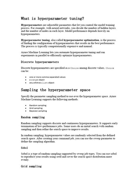 What Is Hyperparameter Tuning Pdf Statistics Learning