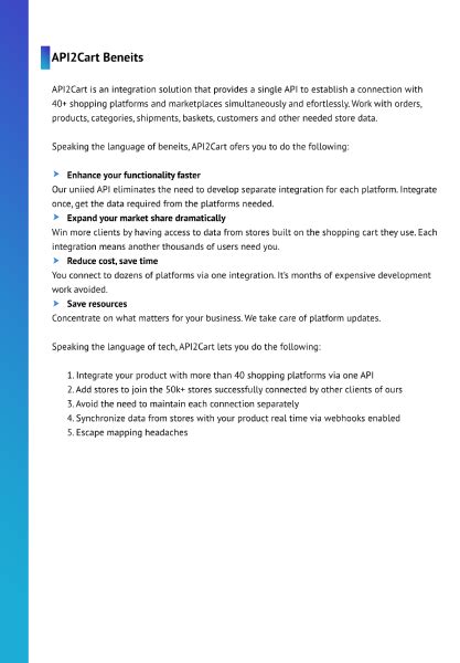 Easy Shopping Platform Integration Api2cart Unified Shopping Cart