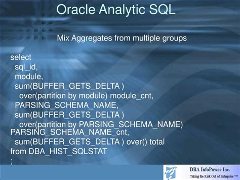 PPT Oracle Analytic SQL PowerPoint Presentation Free Download ID