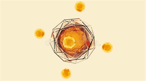 3d Animation Of An Atom And Electrons Seamless Loop Design Stock