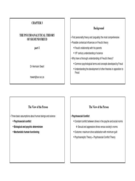 03 Chapter 3 Sigmund Freud Class Notes Part 1 Pdf Id Unconscious Mind