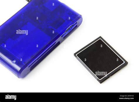A Compactflash Memory Card With Reader Compact Flash Memory Storage And Reading Device Stock