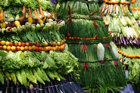 Tumpeng Sayur Dan Buah On Traditional Ritual Stock Photo Image Of Harvest People