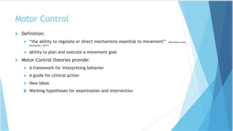 Motor Control Theories And Clinical Frameworks Week 1 Flashcards