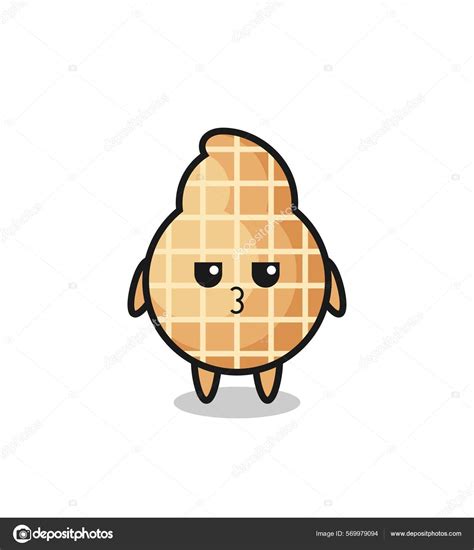 Bored Expression Cute Peanut Characters Cute Design Stock Vector By ©heriyusuf Rap