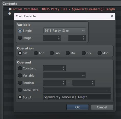 Is It Possible To Check How Many Members Are In My Party And Create A Variable From That