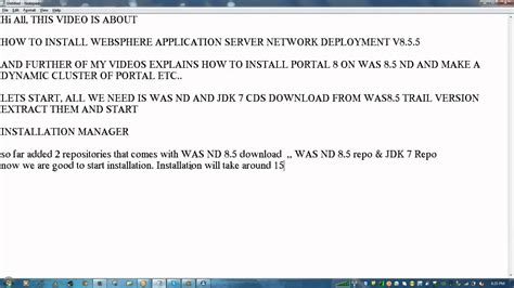 websphere 8 5 5 network deployment installation on windows youtube