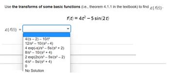 Answered Use The Transforms Of Some Basic Functions I E Theorem In The Textbook To