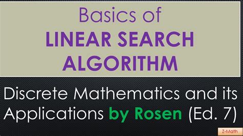 Linear Search Algorithm Youtube