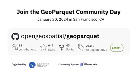 Cloud Native Geospatial Forum Cng On Linkedin Spatialdata Sanfran Geoparquet