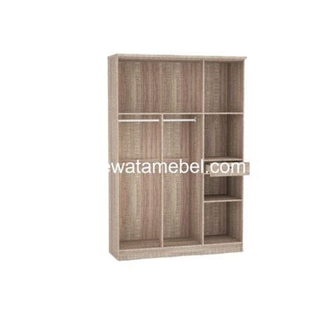 Wardrobe 3 Door Olympic Lp Alphin 3p Sonoma Alphina White Dewata Mebel