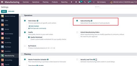 Usage Of Subcontracting In Odoo Manufacturing Management