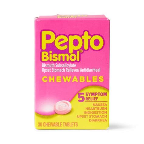 Pepto Bismol Chewable Tablets Original Flavor 30 Ct