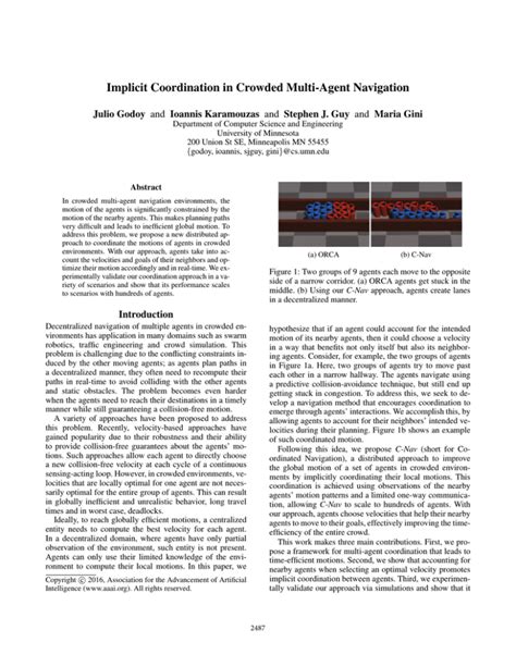 Implicit Coordination In Crowded Multi Agent Navigation