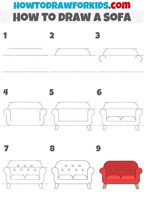 How To Draw A Sofa Step By Step Interior Design Sketches Sofa Drawing Disney Drawing Tutorial