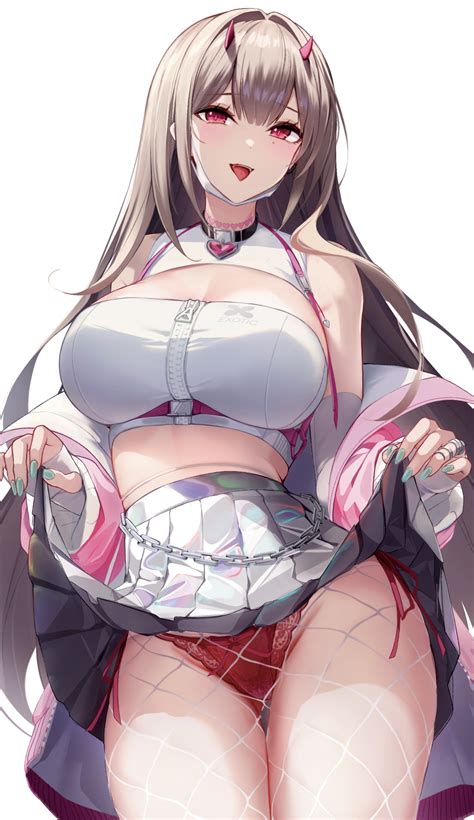 Rule 34 Bare Shoulders Blonde Hair Blush Bow Panties Chains Clothed