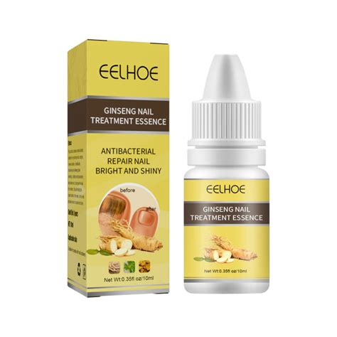 Eelhoe เซรั่มซ่อมแซมเล็บสีเทาโสมเชื้อรานิ้วเอสเซนส์บำรุงผิวสีขาวสดใสกำจัดเชื้อราเจลดูแลเท้า